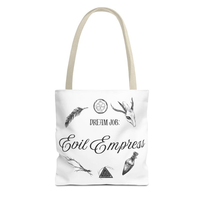 Evil Empress Tote Bag, Spooky Women Canvas Tote, Halloween Spooky Bag ...