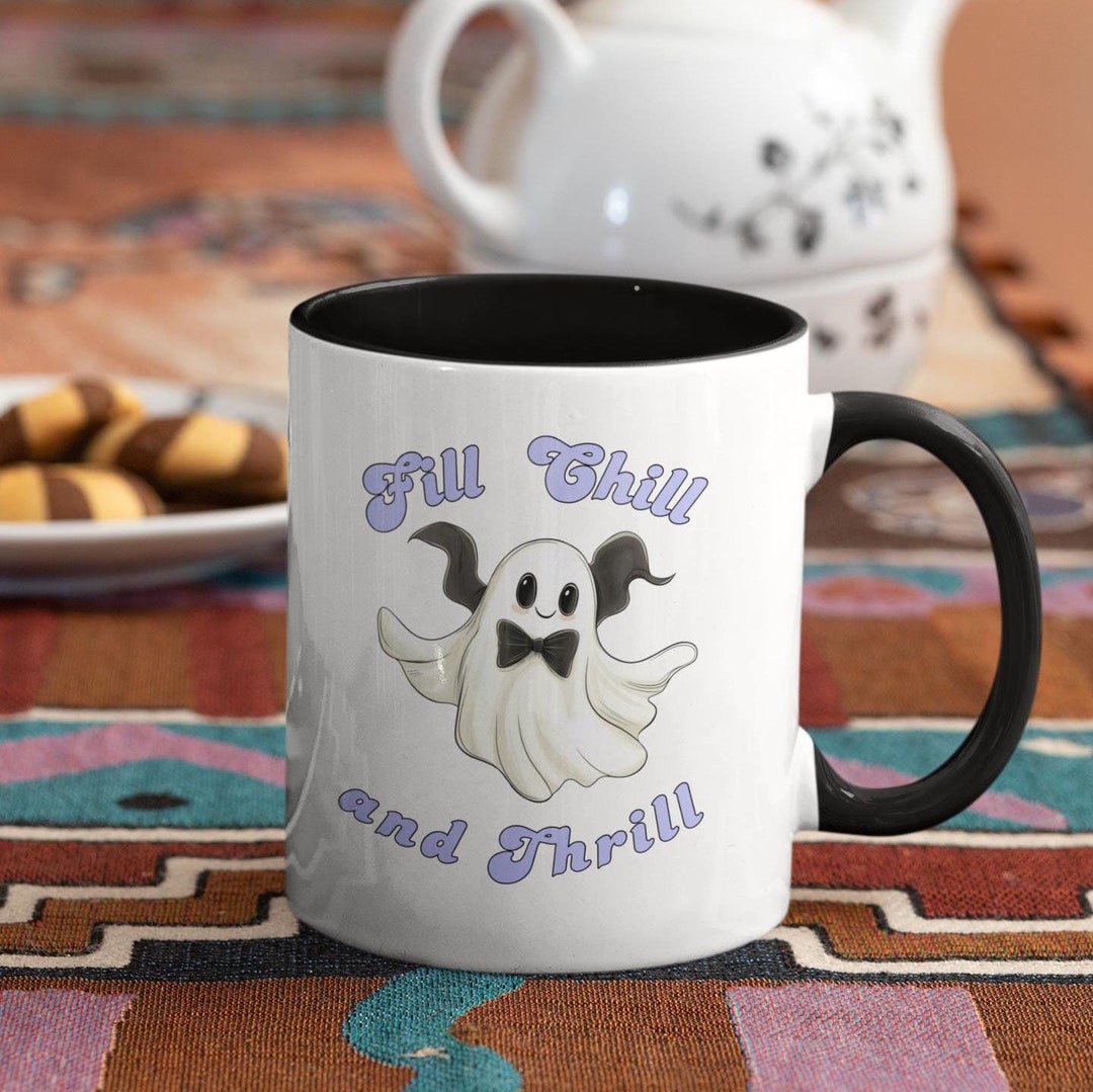 Little Ghost Coffee Cup, Ghost Mug, Halloween Mug, Cute Ghost Mug, Two ...