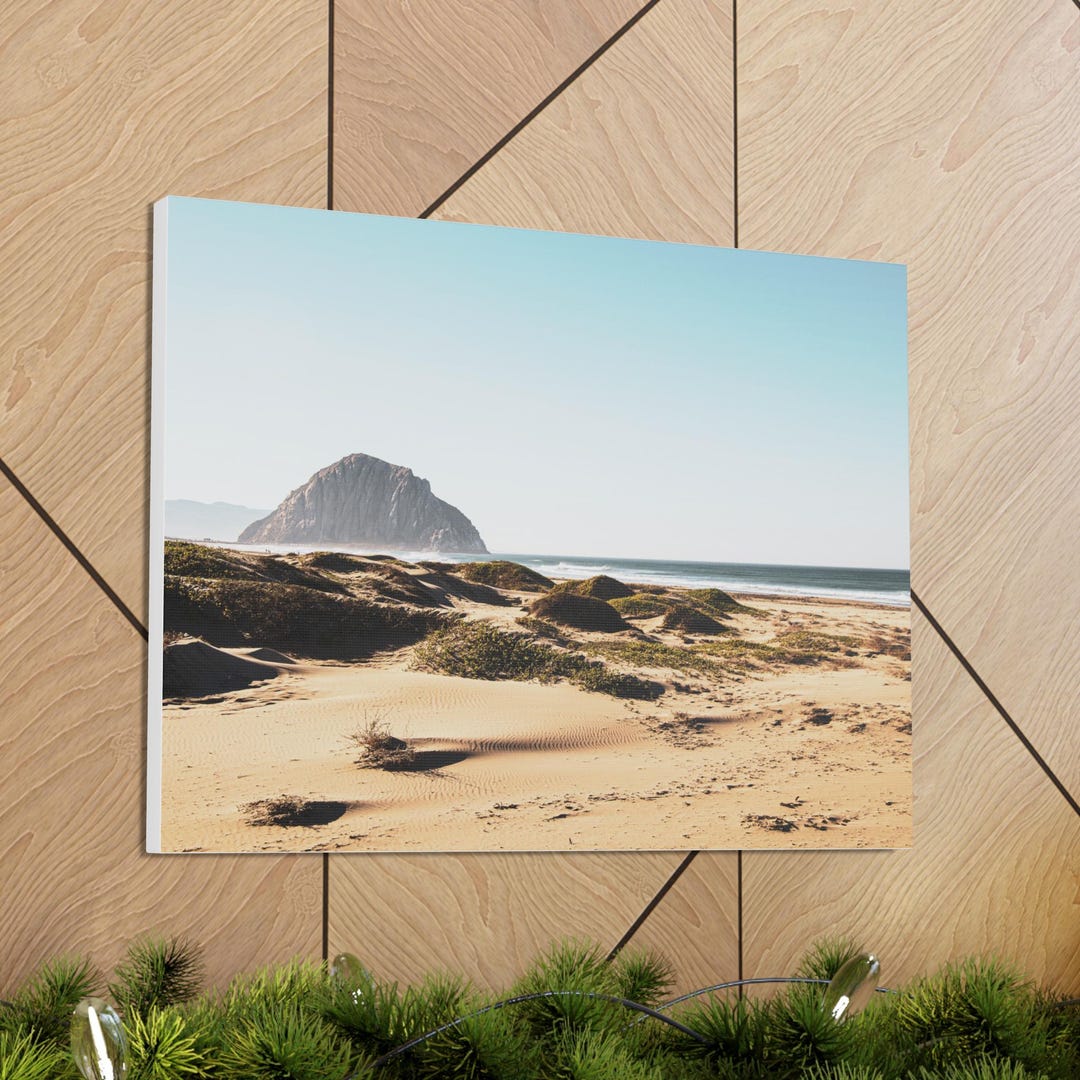 Morro Bay Rock - Serene Coastal Canvas Gallery Wraps, Beach Decor, Wall ...