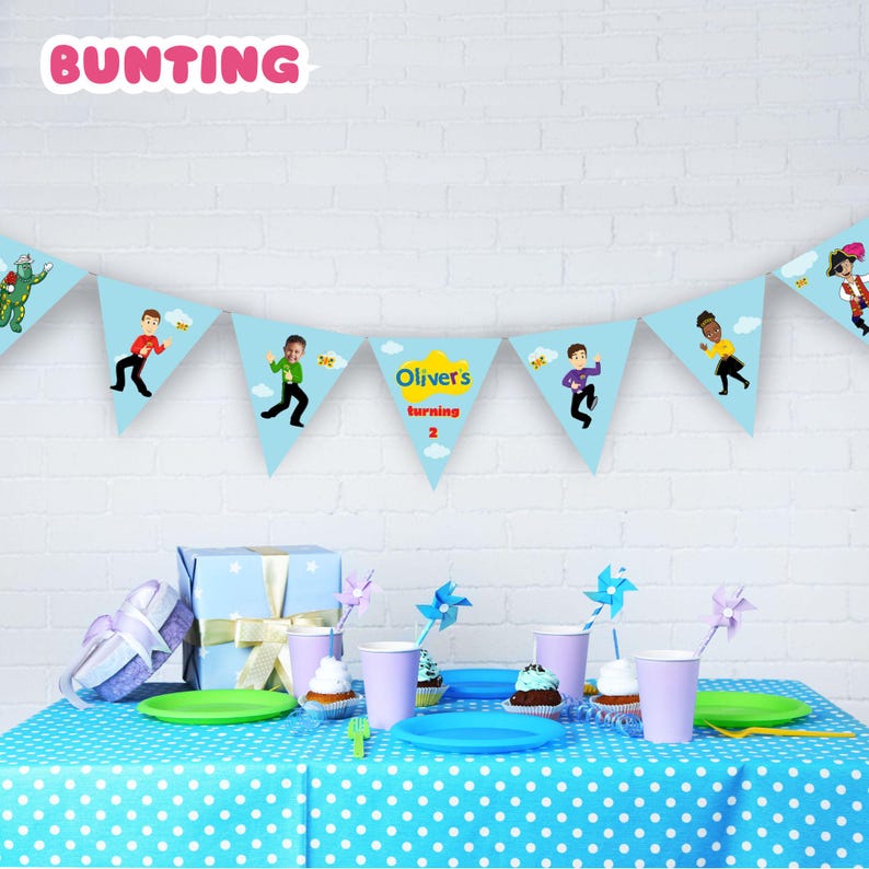 The Wiggles Printable Party Set - Welcome Sign, Cupcake Toppers, Bottle ...