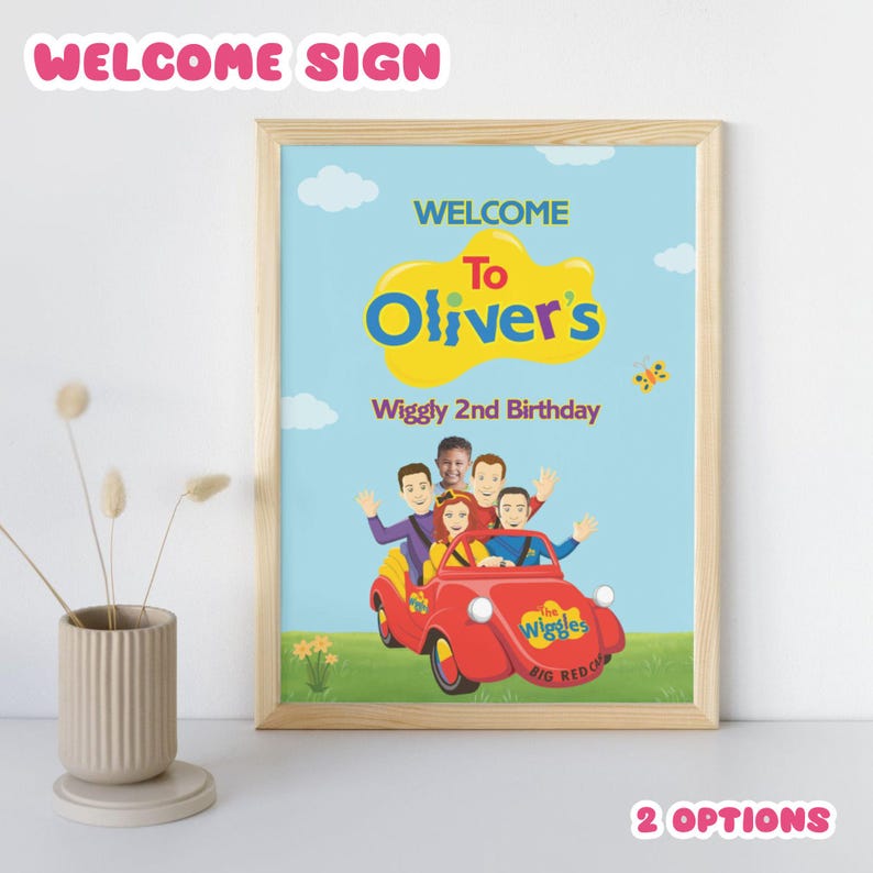 The Wiggles Printable Party Set - Welcome Sign, Cupcake Toppers, Bottle ...