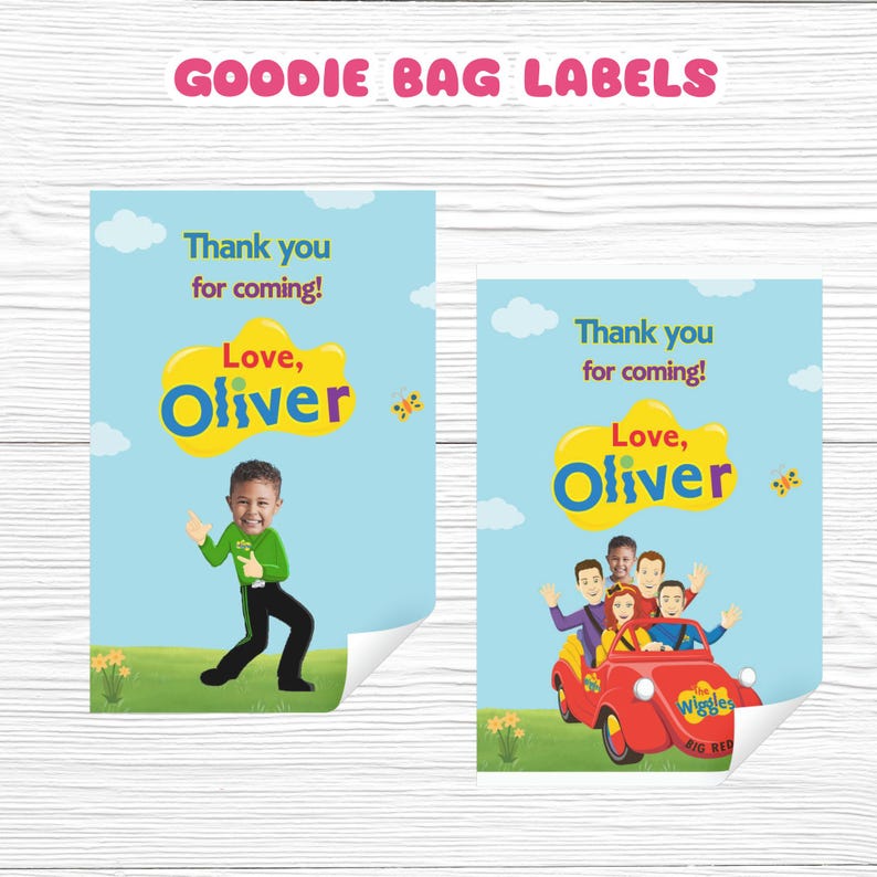 The Wiggles Printable Party Set - Welcome Sign, Cupcake Toppers, Bottle ...