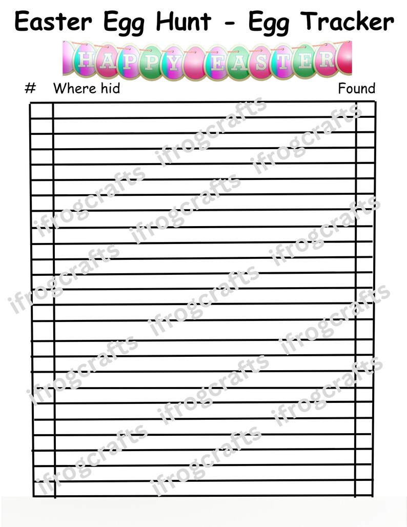 Easter Egg Tracker, for Your Easter Egg Hunt, Great for Large Groups ...