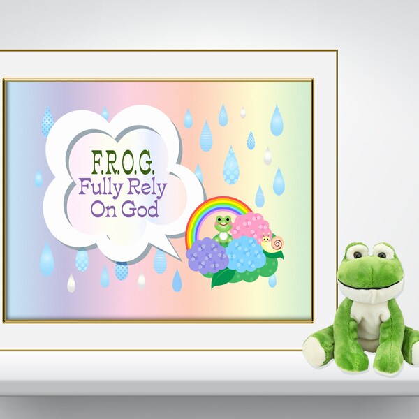 Fully Rely on God Frog - Etsy