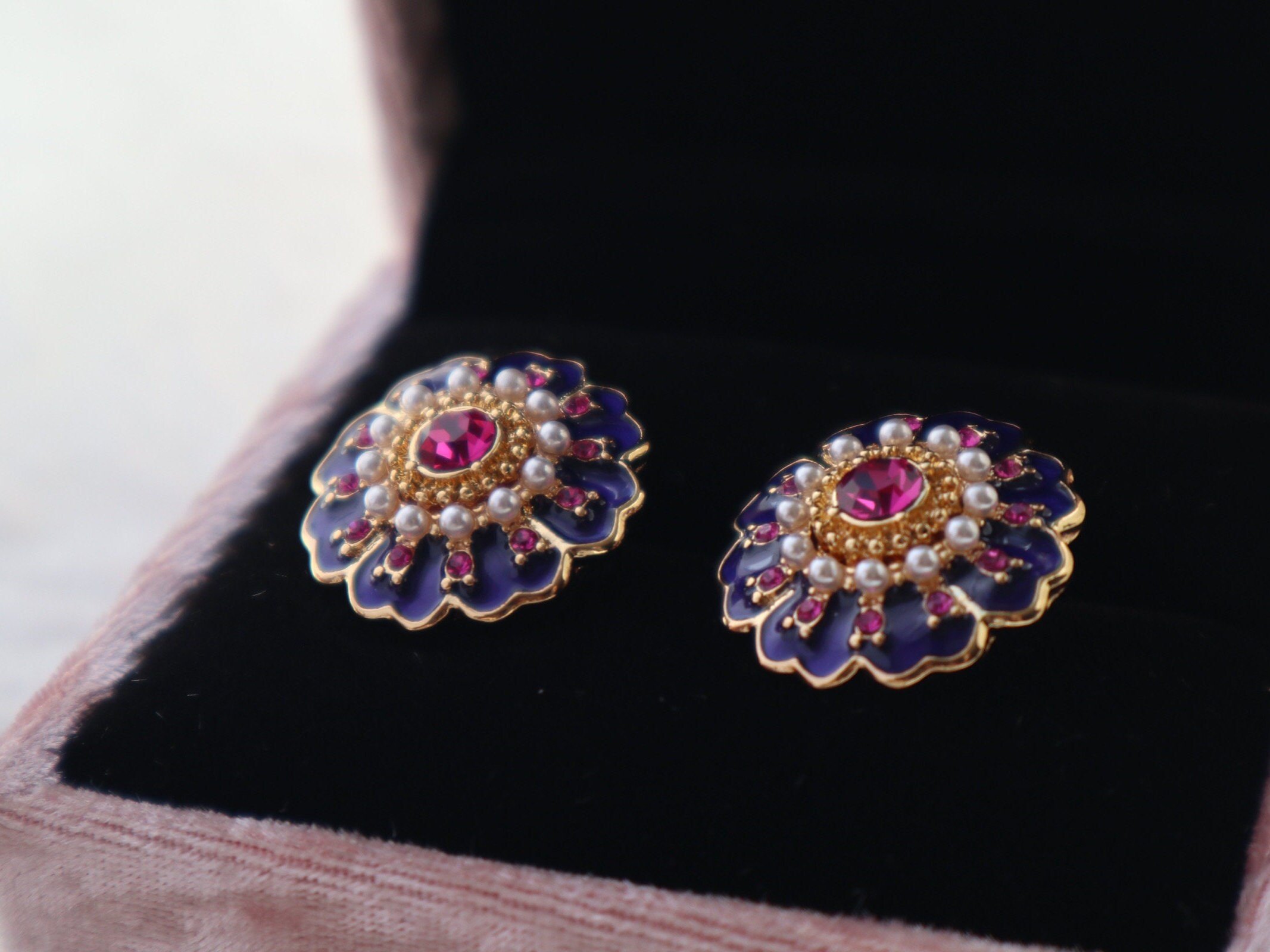 Royal Violet Earrings Rococo Palace Collection, Artistic Jewellery ...