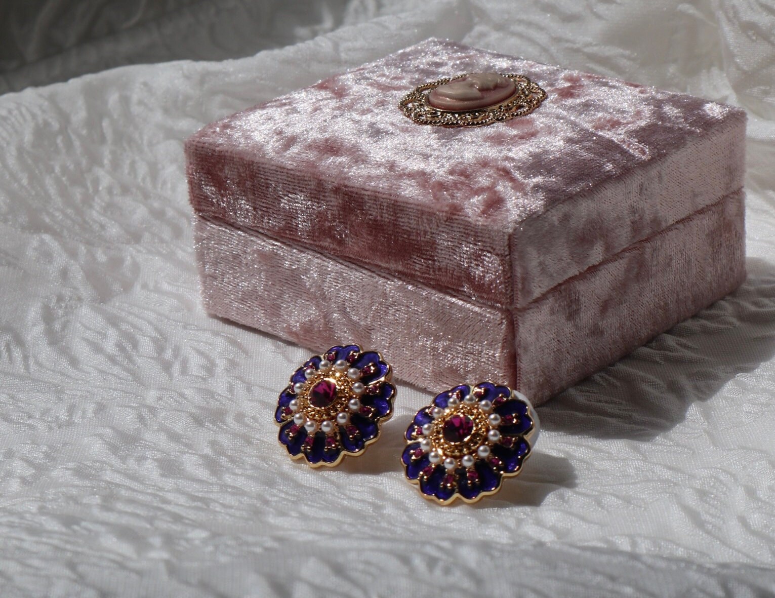 Royal Violet Earrings Rococo Palace Collection, Artistic Jewellery ...