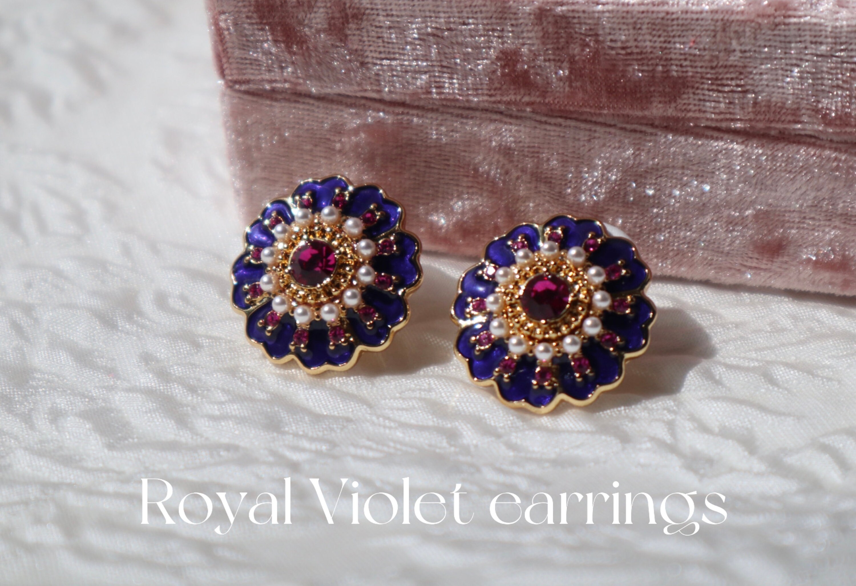 Royal Violet Earrings Rococo Palace Collection, Artistic Jewellery ...