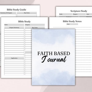 Printable Faith Based Journal, Prayer Journal Digital, Planner Template ...