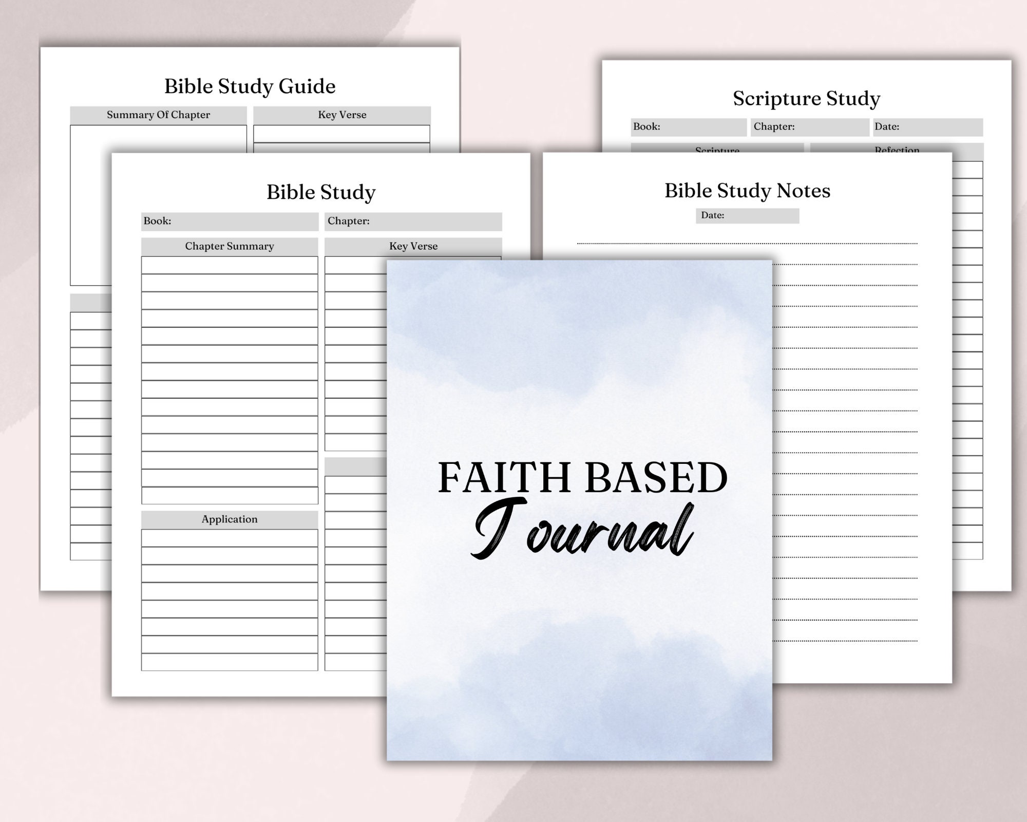 Printable Faith Based Journal, Prayer Journal Digital, Planner Template ...