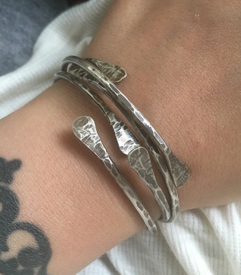 Sterling Silver Bangles / Bangle Set / Silver Bracelet Set | Etsy