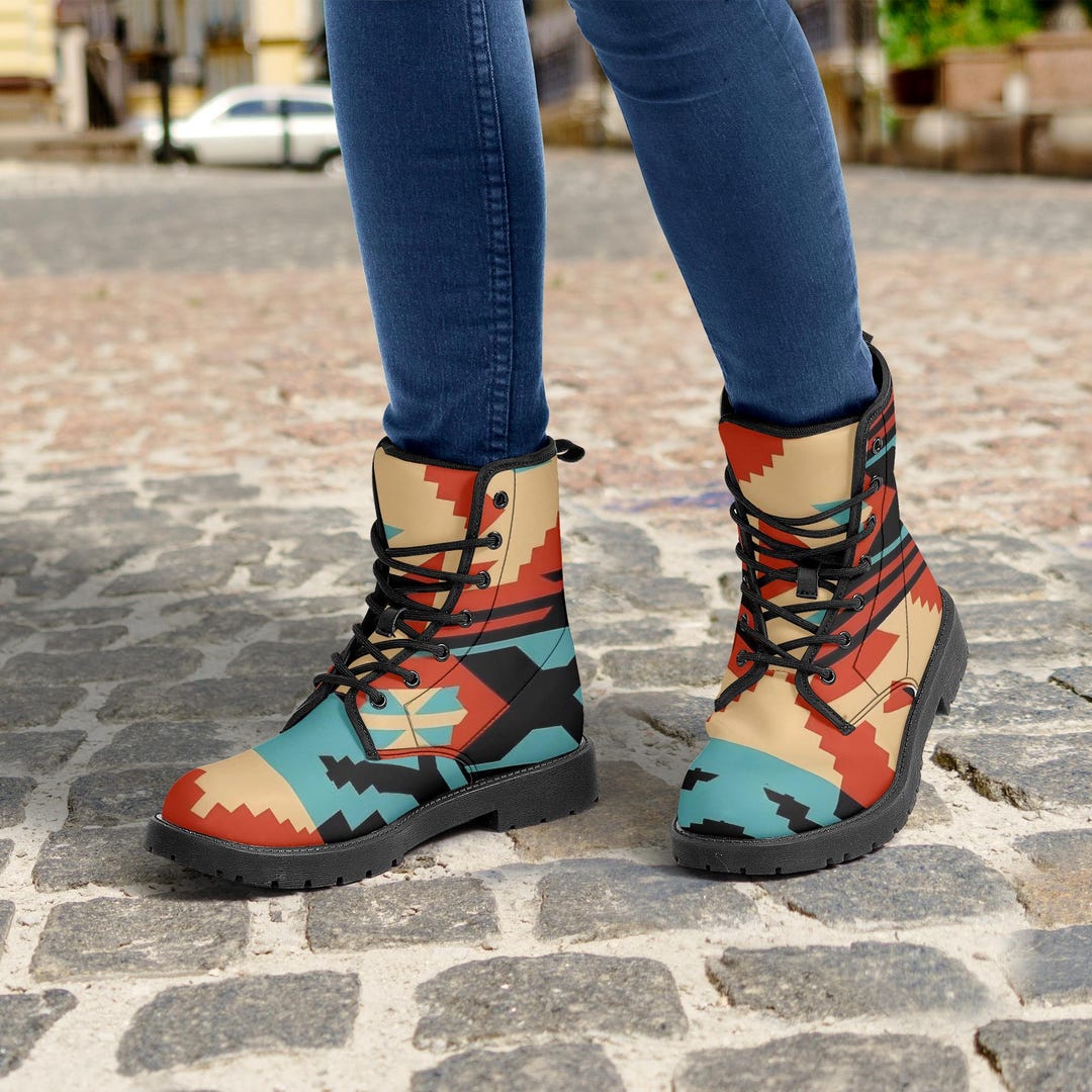 Tribal Design Combat Boots, Custom Made Boots, Made to Order Boots ...