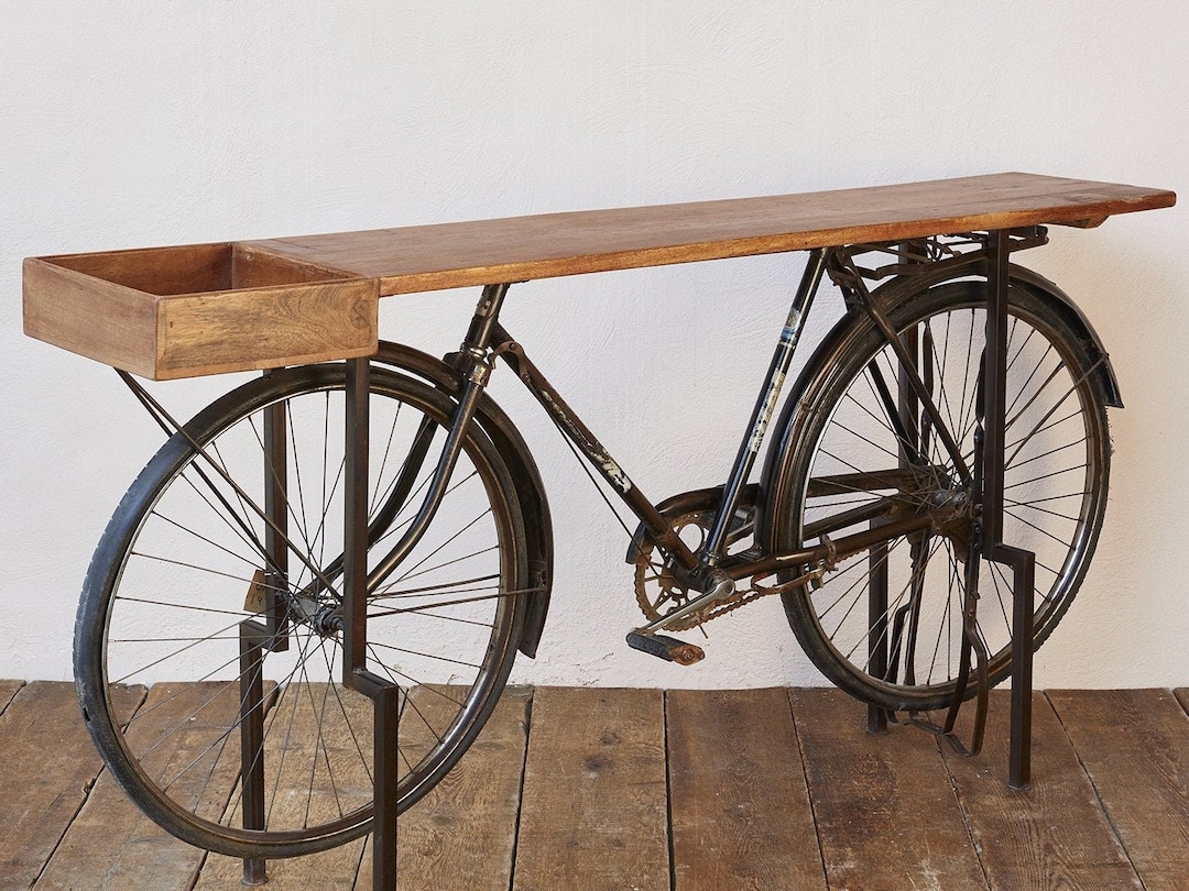 Vintage Bike Table, Wooden Top, Handcrafte Table,console Table,handmade ...