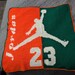 Orange/white/green Michael Jordan Throw - Etsy