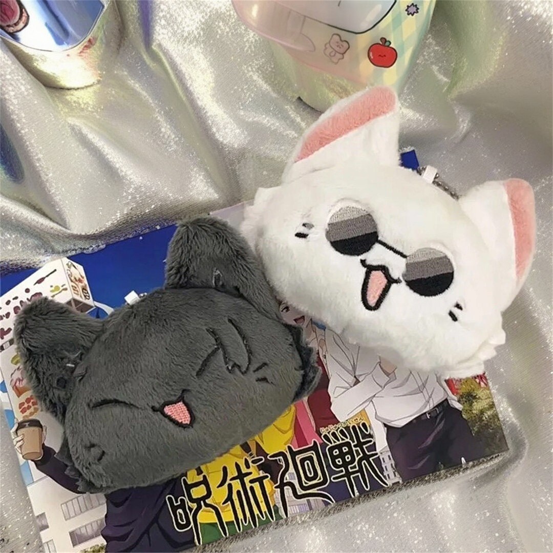 Buy Gojo Satoru, Suguru Geto Keychain Kitty Cat Jujutsu Kaisen Plush ...