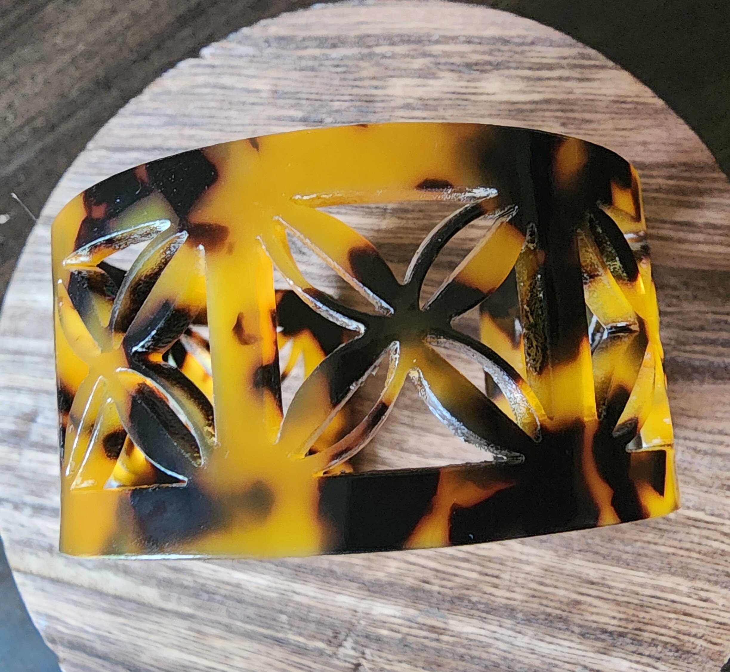 Samoan Faux Tortoise Shell Bracelet - Etsy