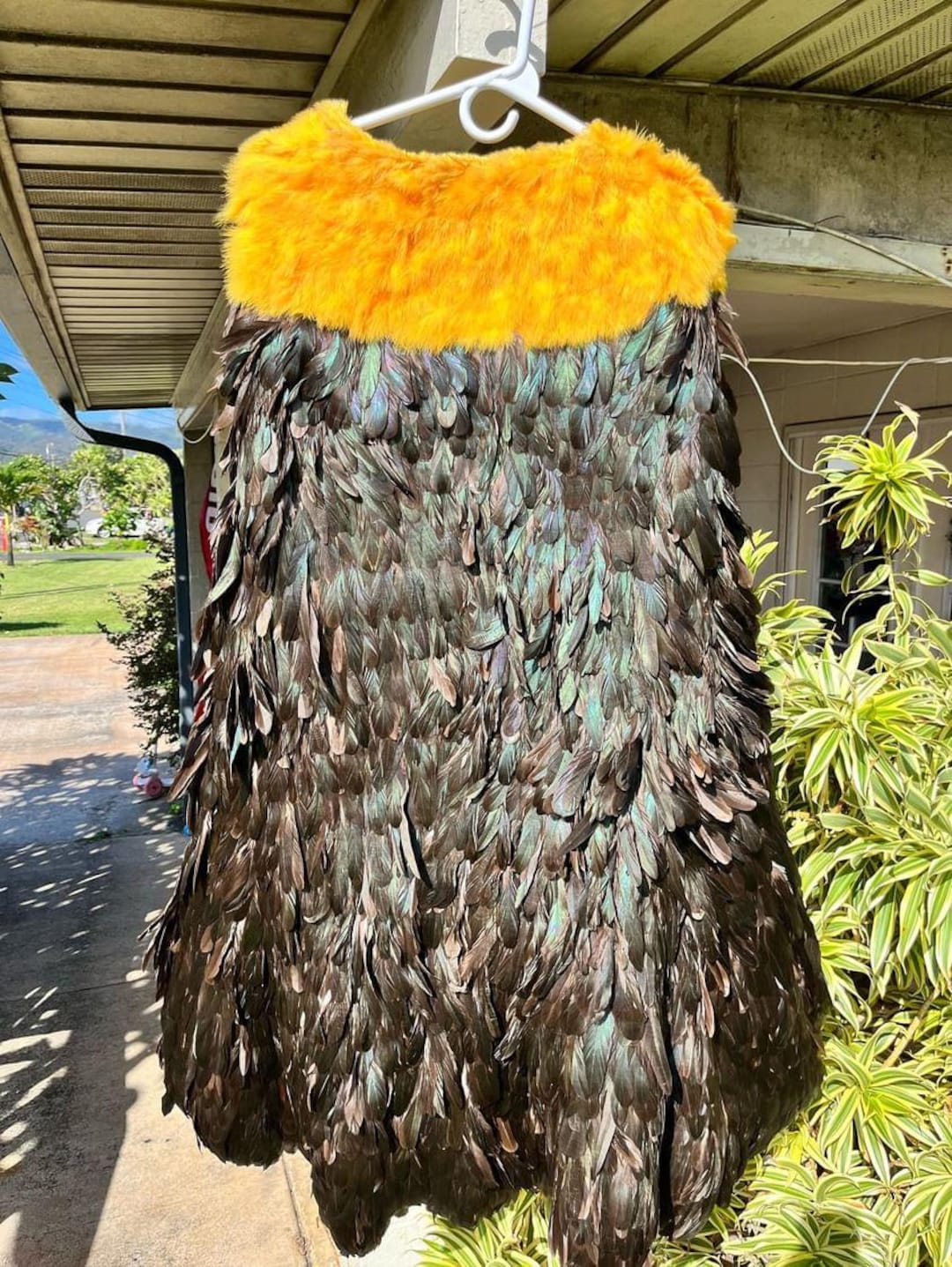 Hawaiian Feather Cloak Authentic Hand Sewn Royal Polynesian Feather ...