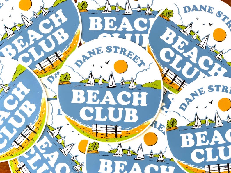 Dane Street Beverly Beach Club Sticker - Etsy