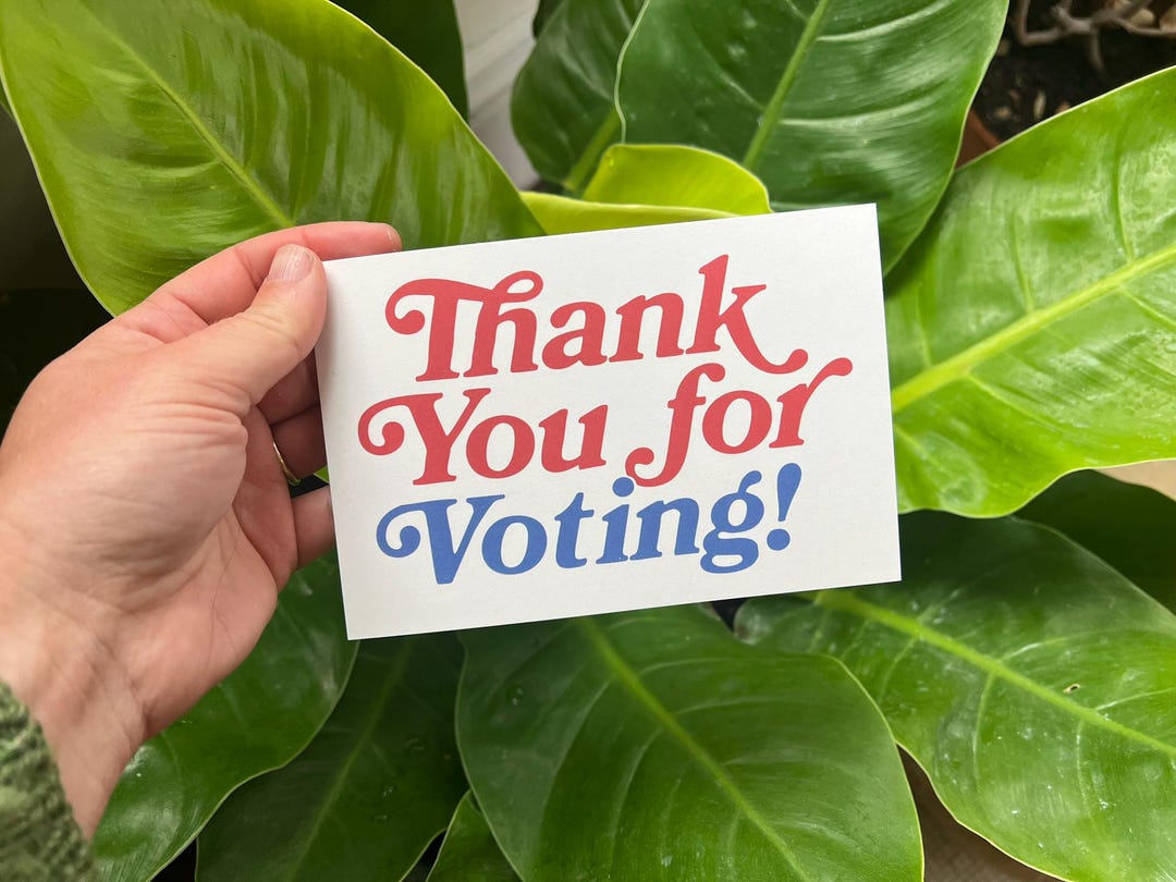 Bulk: Thank You for Voting! Get Out the Vote Postcards for Voters - Etsy