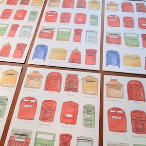 Postboxes & Mailboxes Around the World Postcard - Etsy