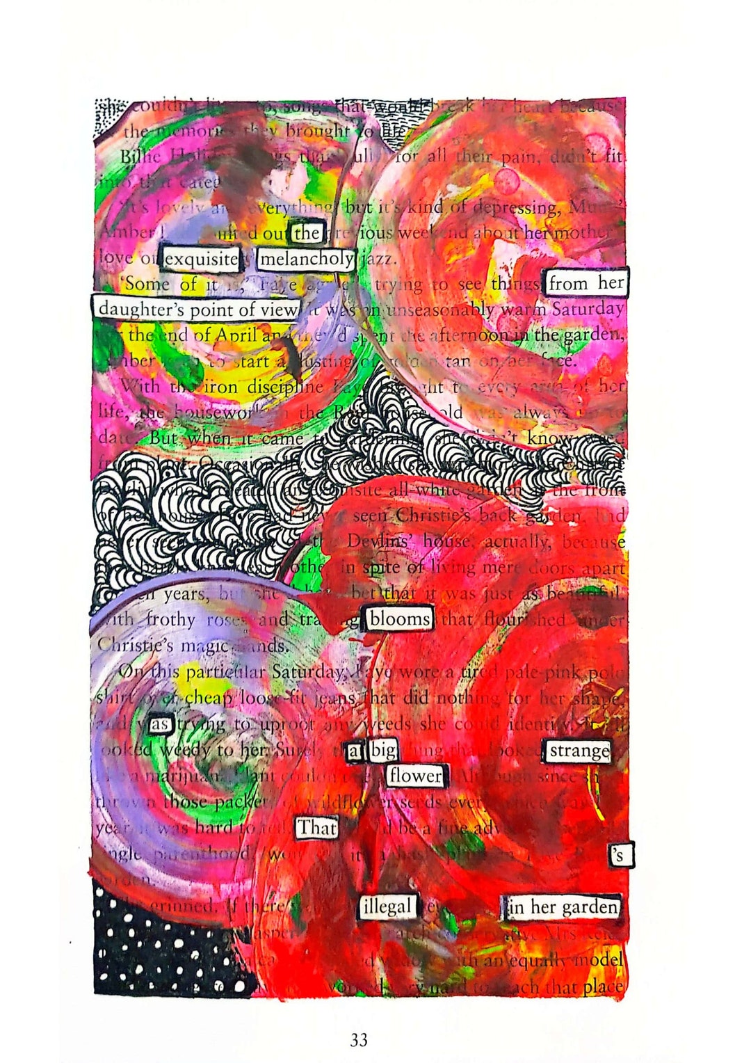 Black-out Poem, Found Poetry, Visual Poem, Word Art, Art in Words - Etsy