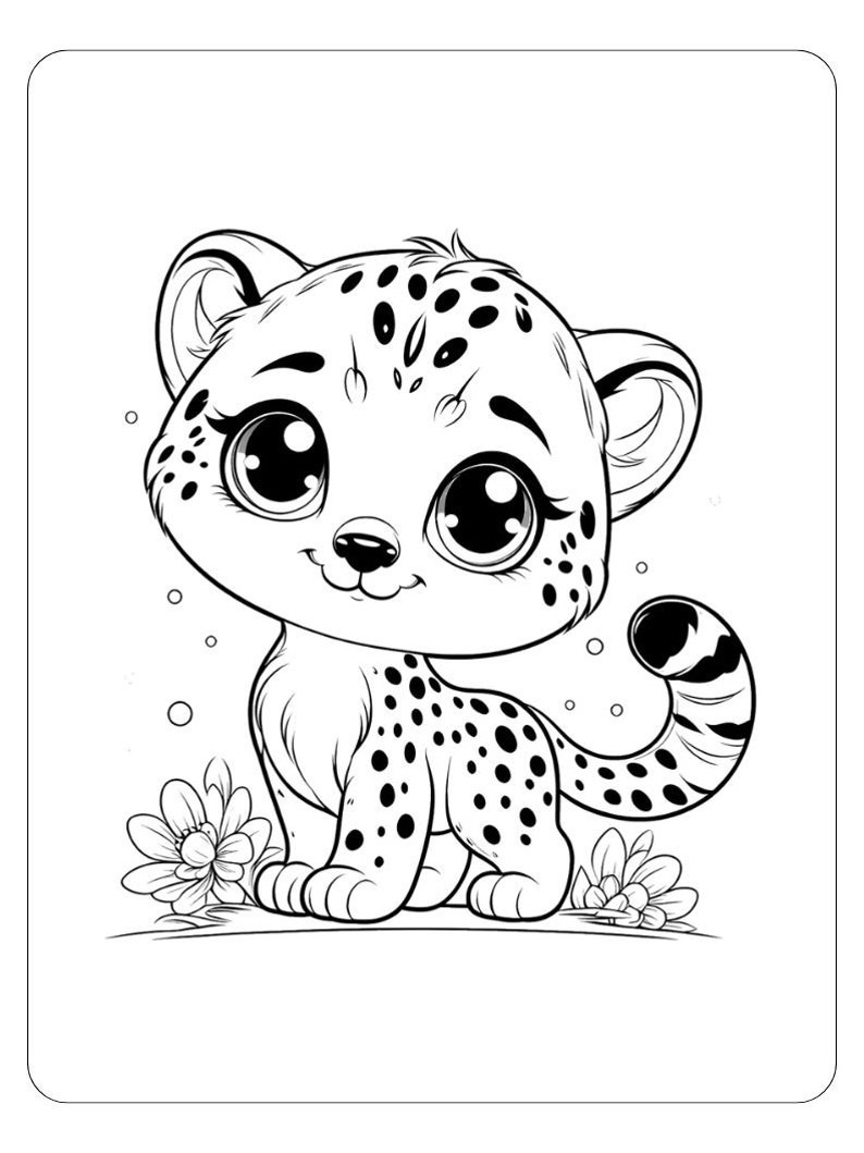 50 Cute Baby Animal Coloring Pages, Kids Coloring Pages - Etsy