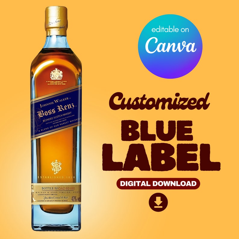 Printable Whiskey Label Custom Digital Download Groomsmen Gift ...