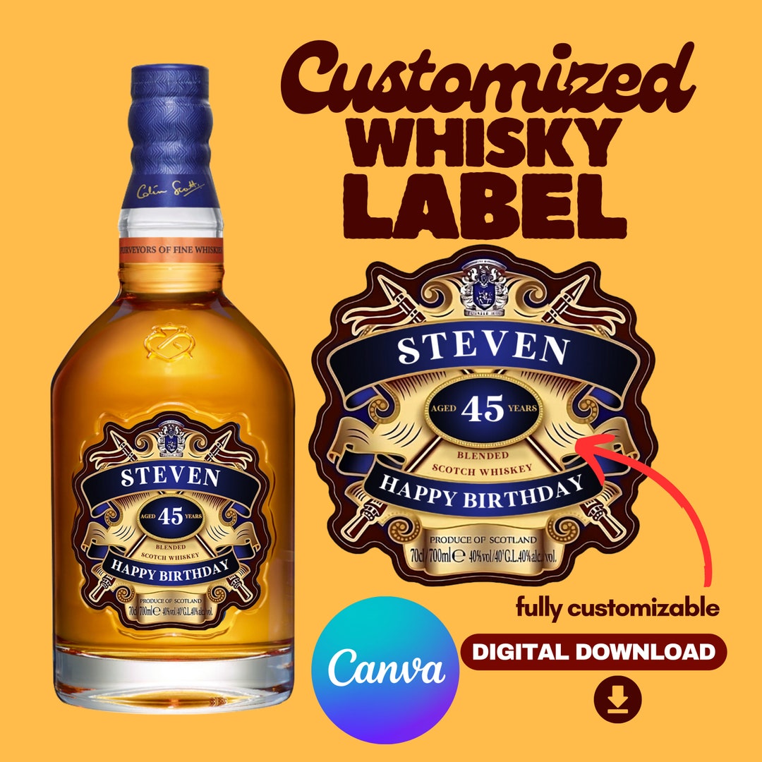 Printable Whiskey Label Custom Digital Download Groomsmen Gift ...