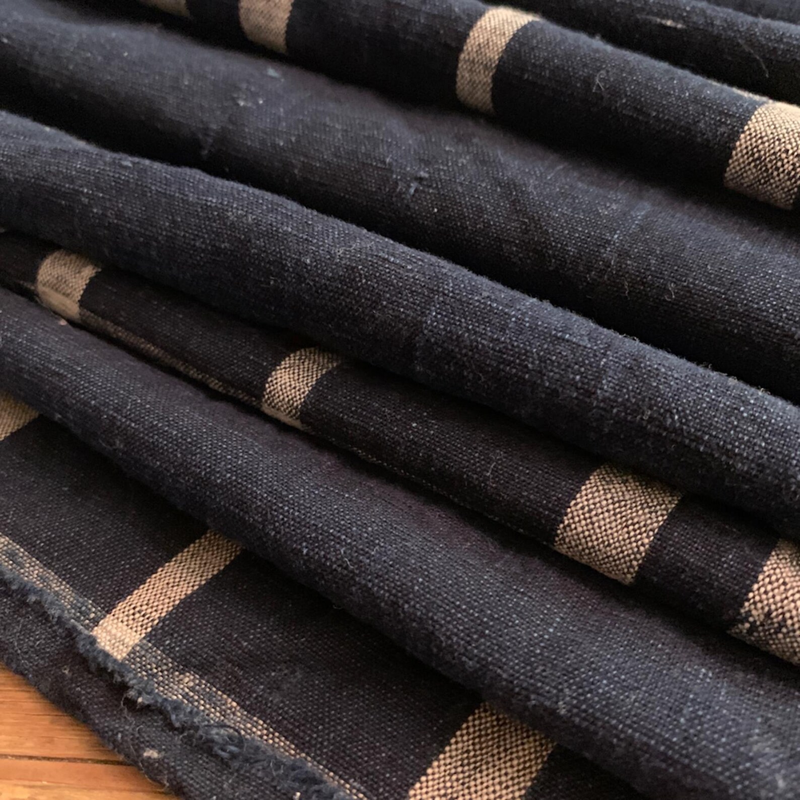 Antique Indigo Japan Blue Color KASURI DENIM COLOR 43.7" / B-6 - Etsy