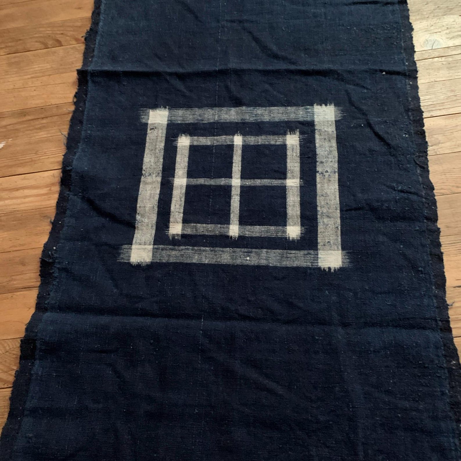 Antique Indigo Japan Blue Color KASURI DENIM COLOR 43.7" / B-6 - Etsy