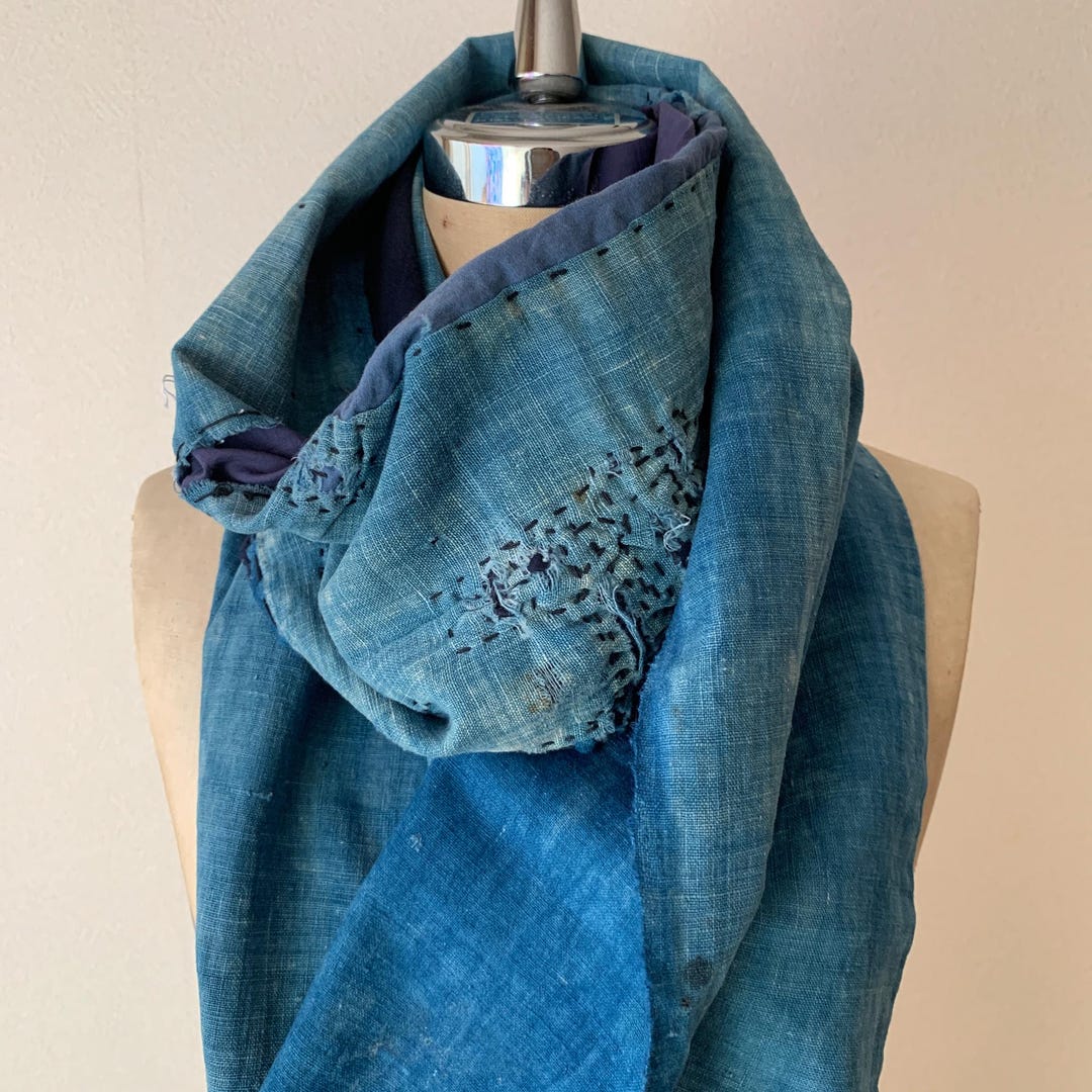 Buy Vintage Indigo Japanese INDIGO Light Denim Color 33x178cm #2009 ...