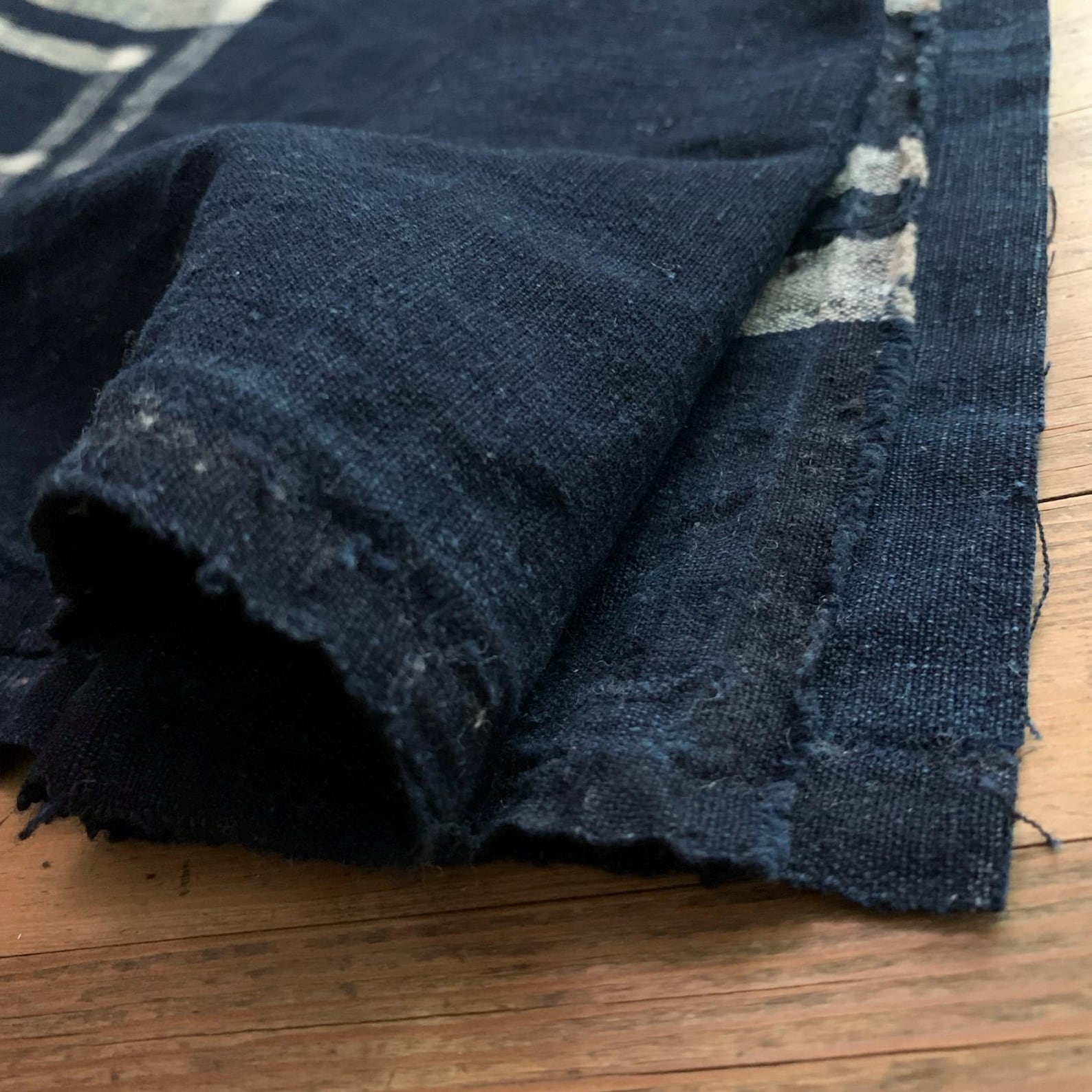 Antique Indigo Japan Blue Color KASURI DENIM COLOR 43.7" / B-6 - Etsy