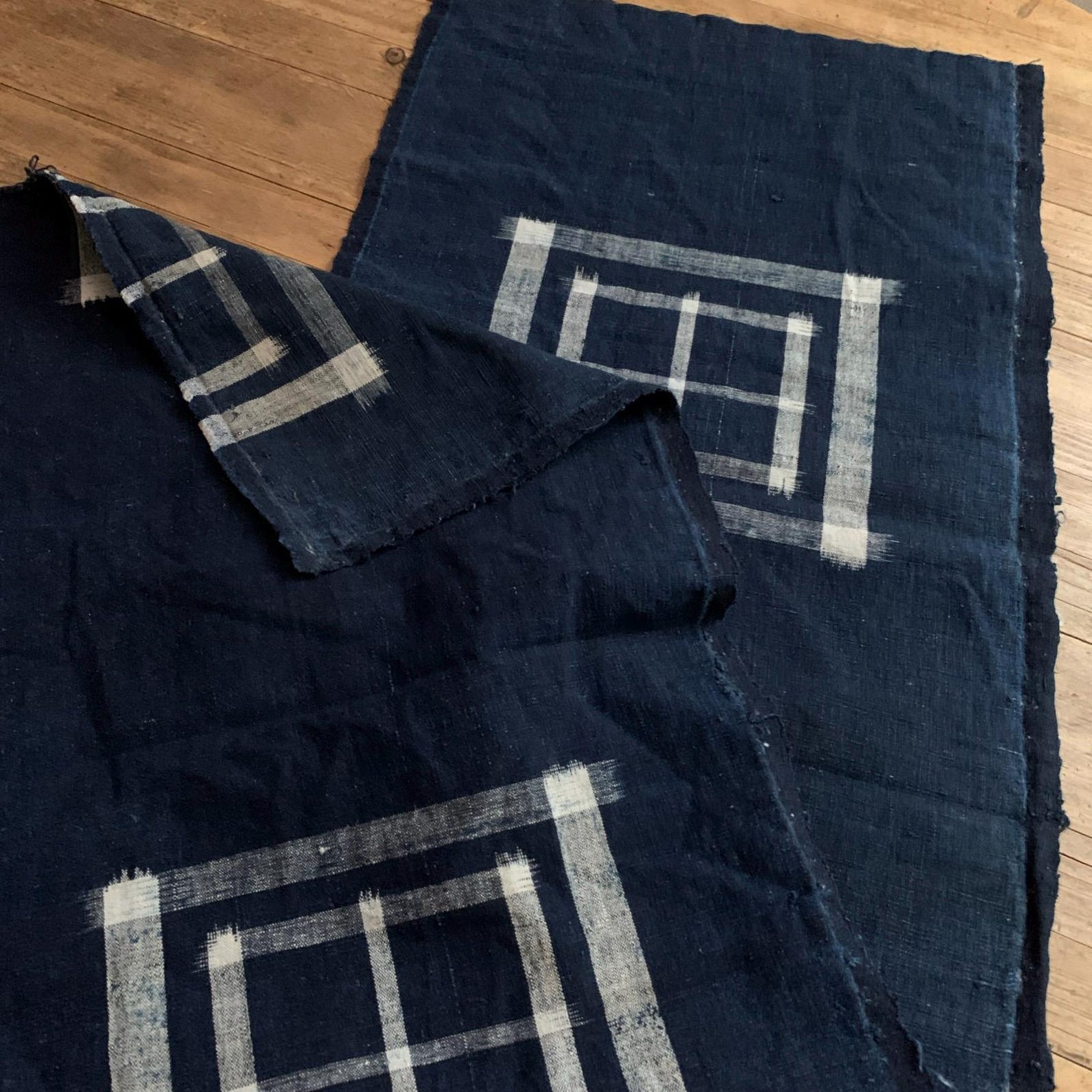 Antique Indigo Japan Blue Color KASURI DENIM COLOR 43.7" / B-6 - Etsy