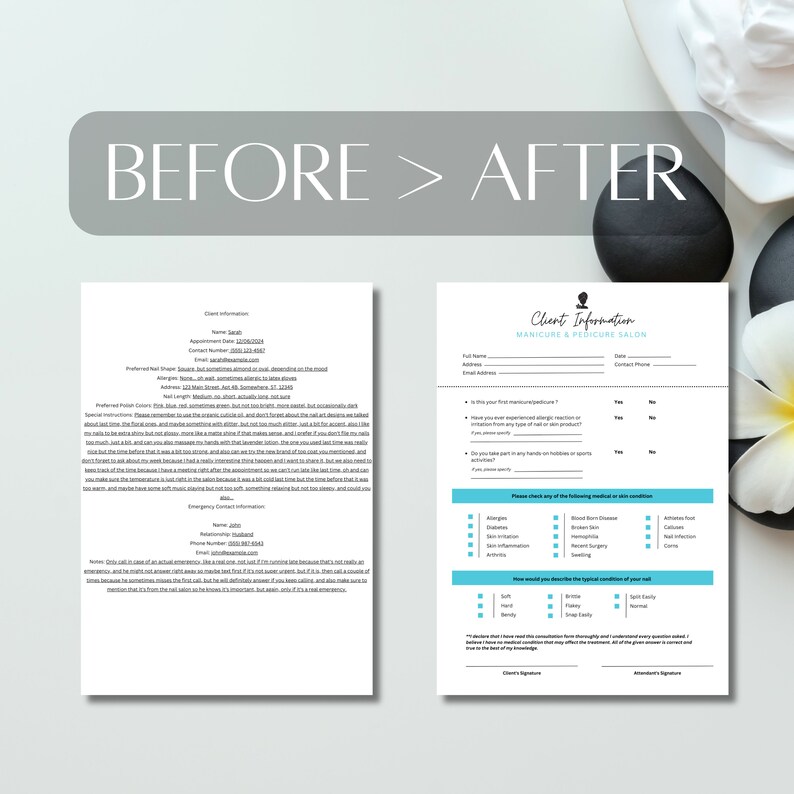 Editable Client Consultation Form Template for Nail Technicians • Edit ...