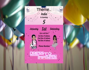 Dress to Impress Invitation Template Card - Etsy