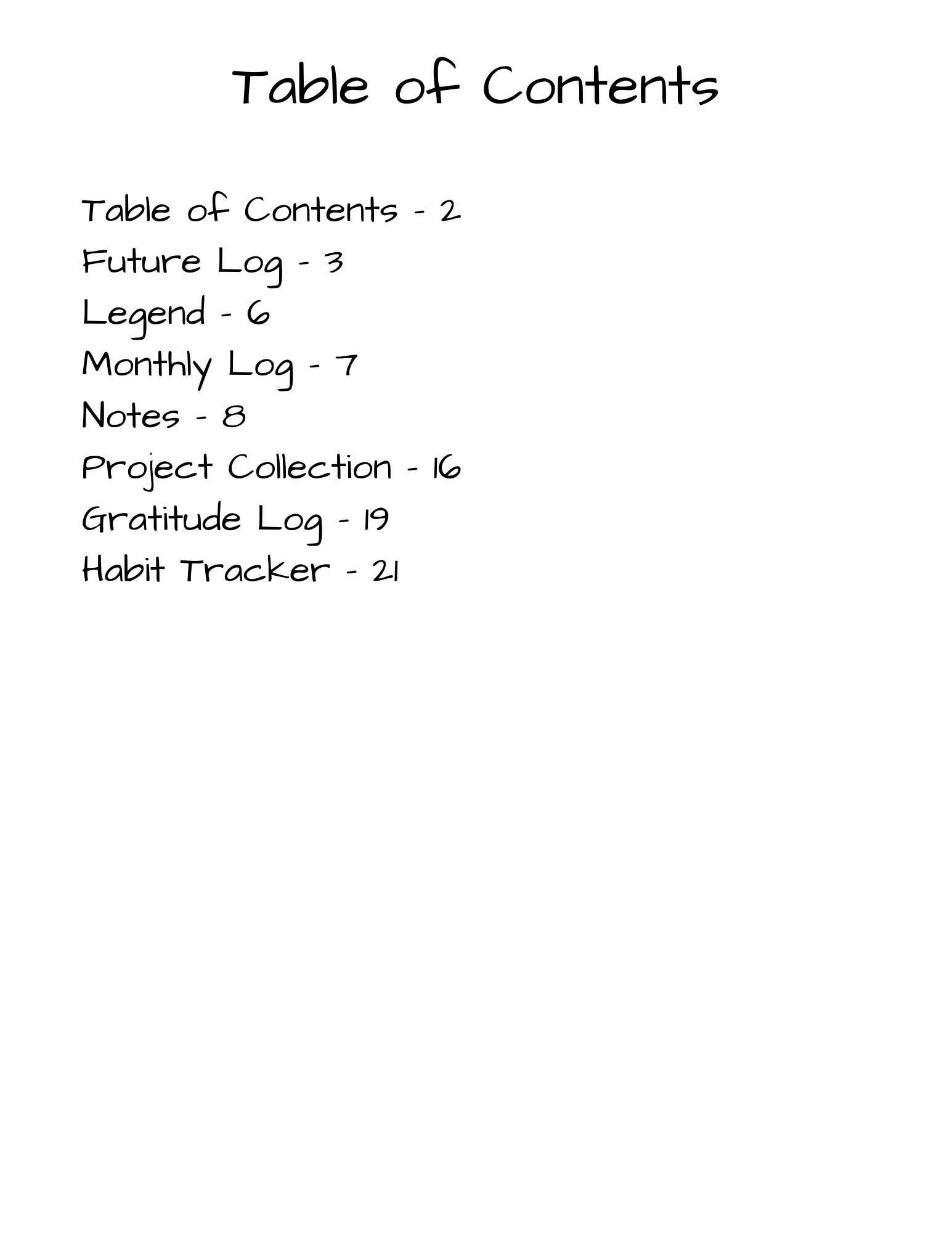 Printable and Editable Bullet Journal Template - Etsy