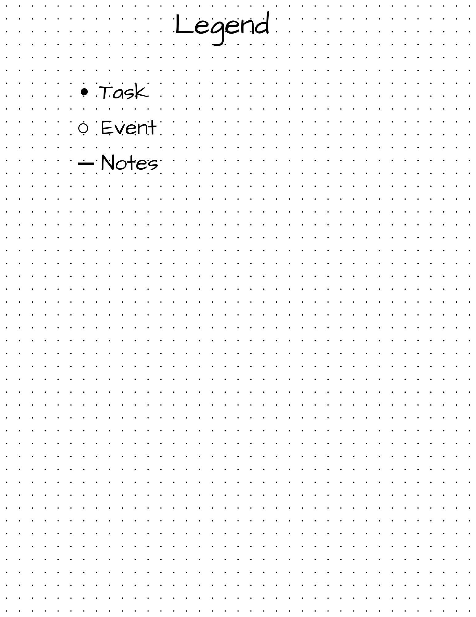 Printable and Editable Bullet Journal Template - Etsy
