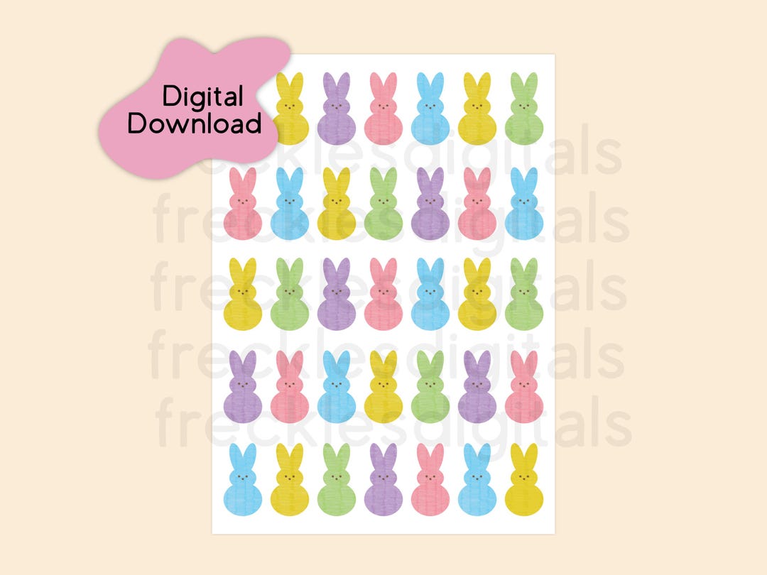 Printable Greeting Card - Easter Bunny - Digital Card - Etsy
