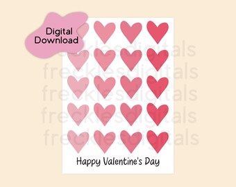 Candy Hearts Printable PDF Valentine's Day Card - Etsy