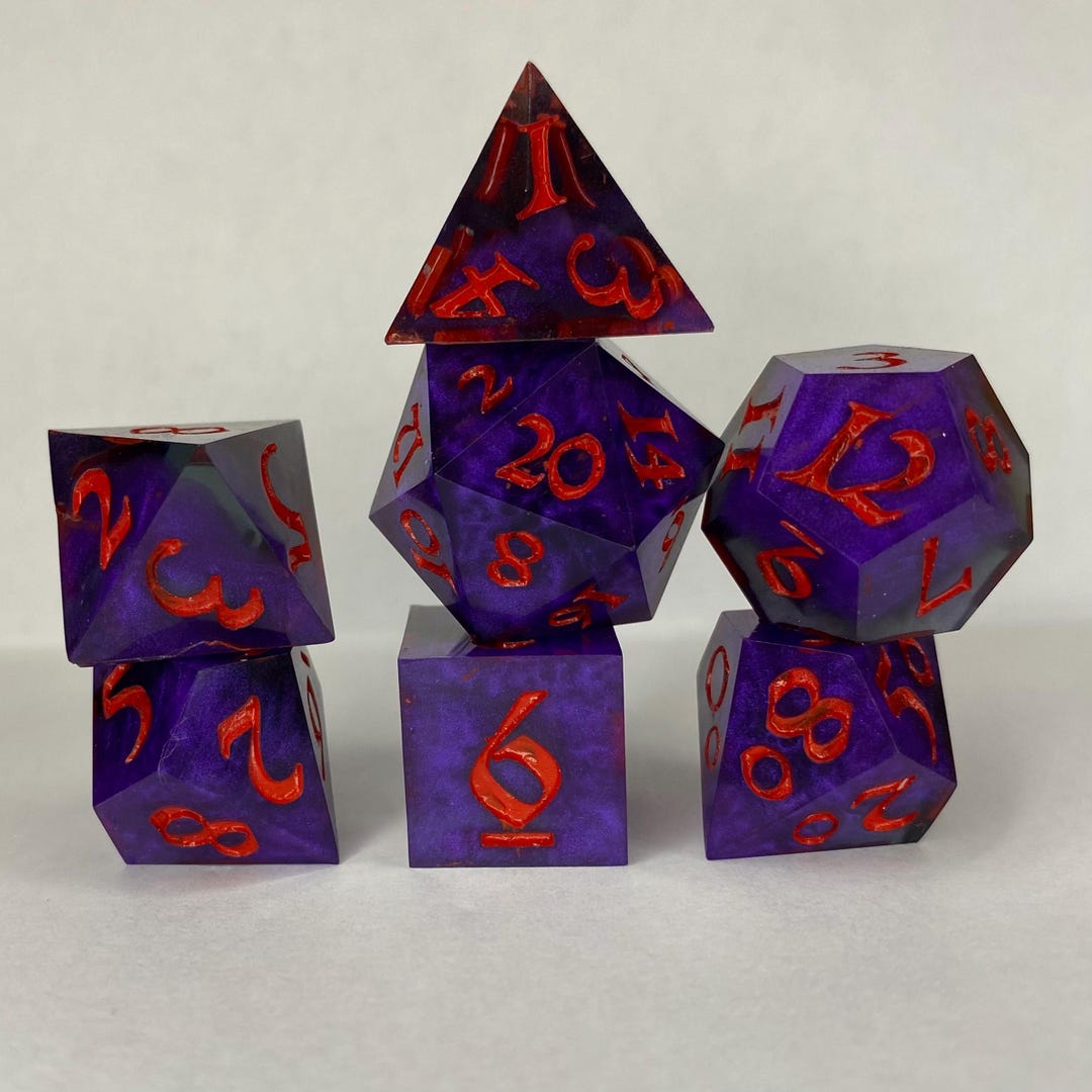 Ravenous Void Themed Polyhedral Dice - Etsy