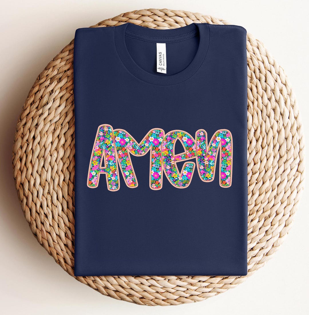 Floral Amen Shirt, Retro Amen Shirt, Preppy Easter Shirt, Amen Shirt ...