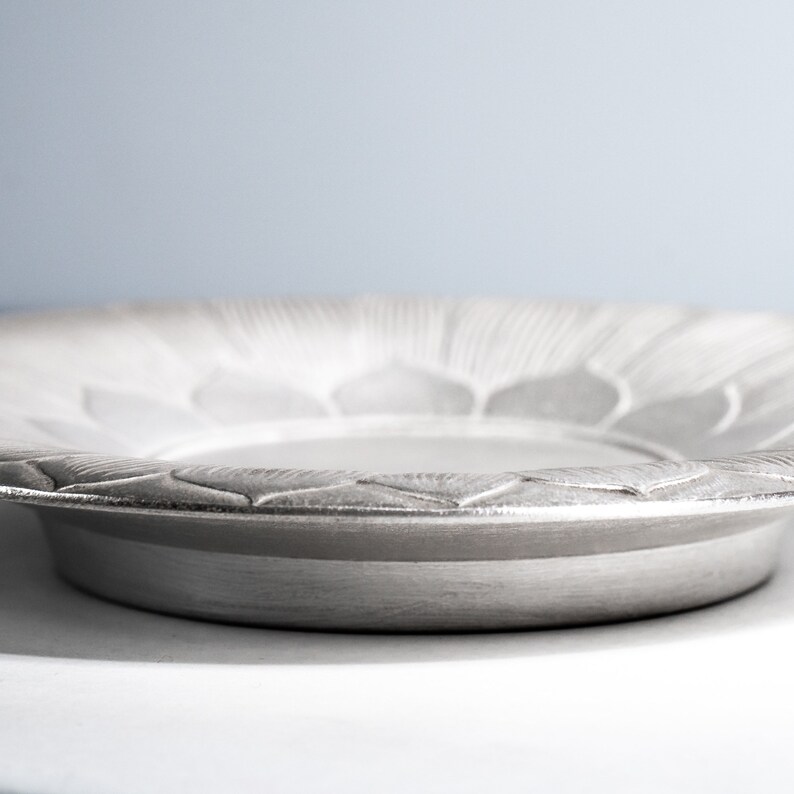 Handmade Silver Ceramic Plates - Elegant Pattern, Versatile Use, Food ...