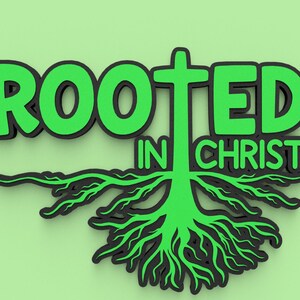 Christian Wall Art - Rooted in Christ - 3D Printed Office Decor ...