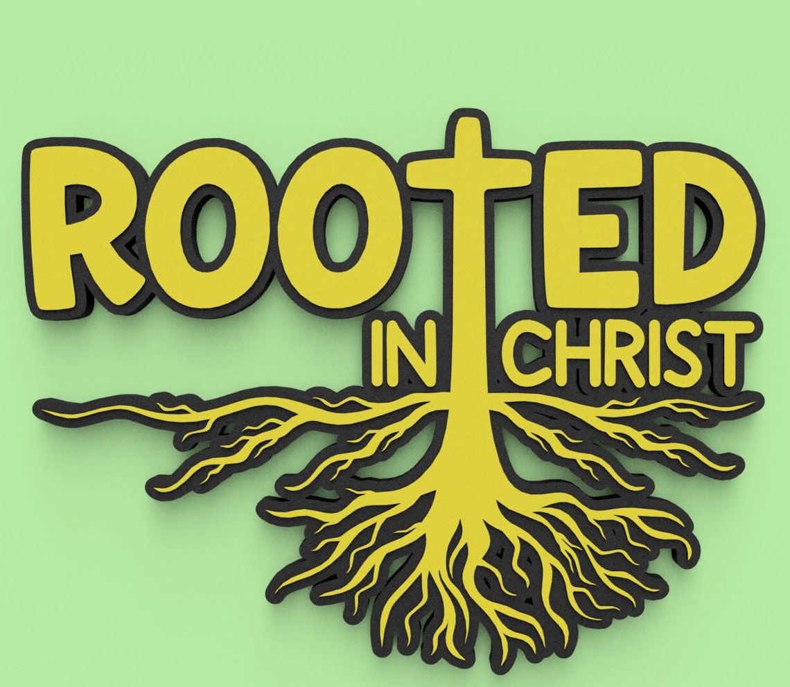 Christian Wall Art Rooted in Christ 3D Printed Office Decor ...