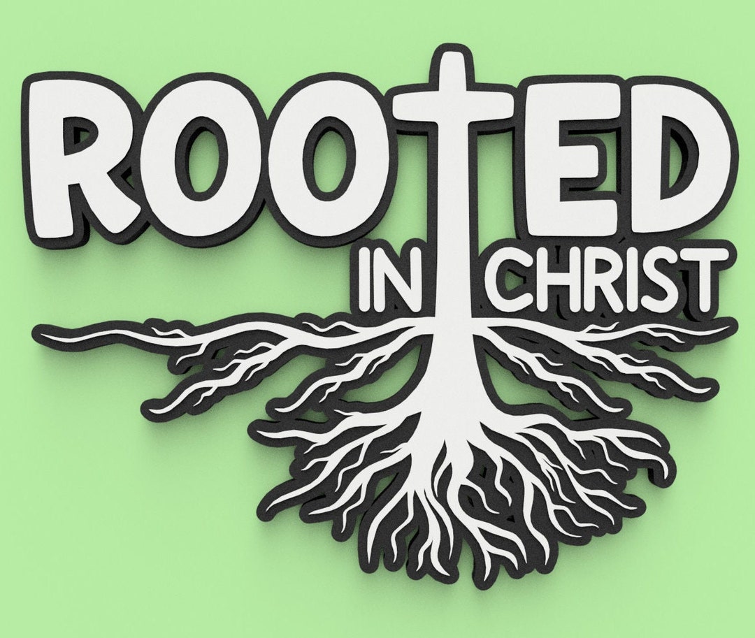 Christian Wall Art - Rooted in Christ - 3D Printed Office Decor ...