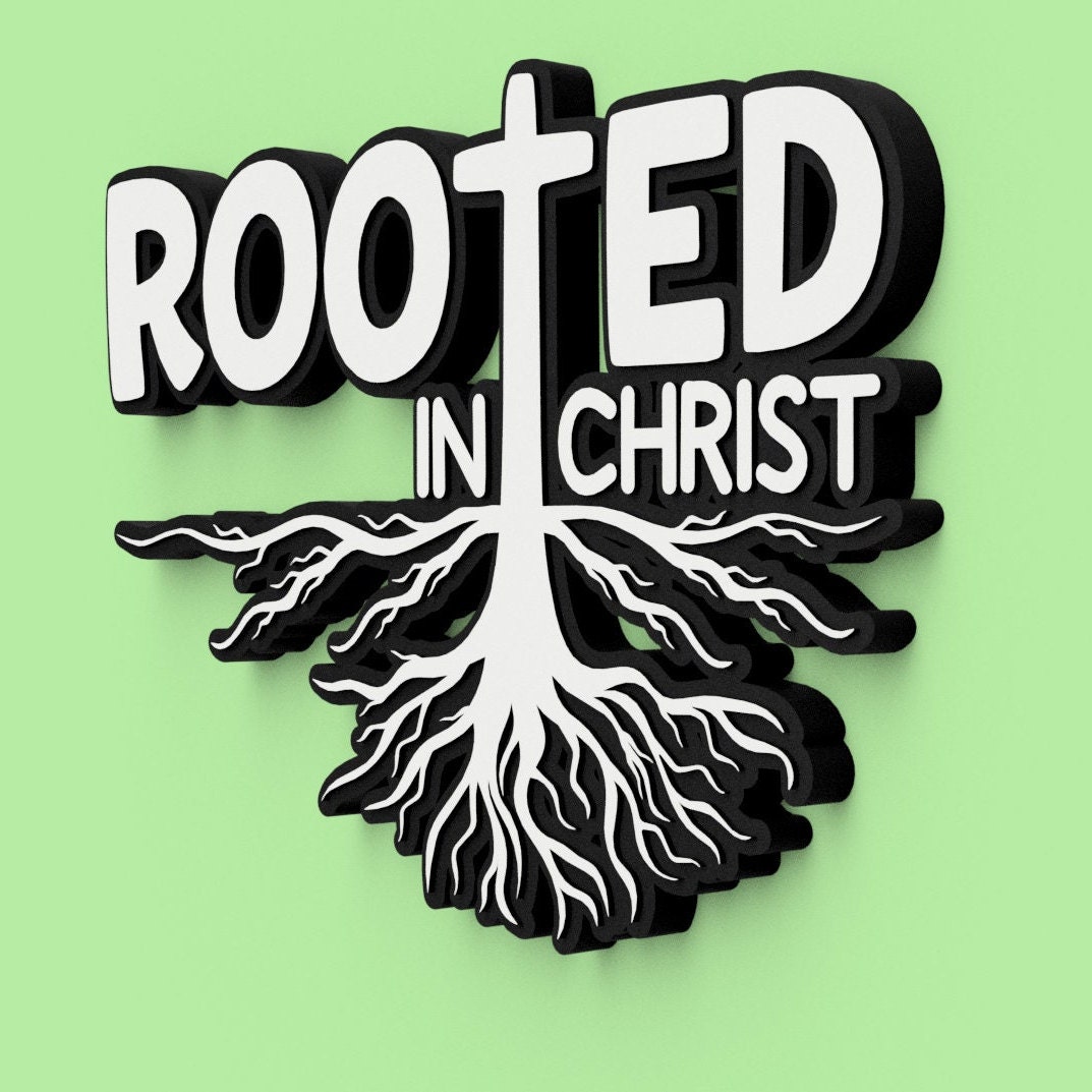 Christian Wall Art - Rooted in Christ - 3D Printed Office Decor ...
