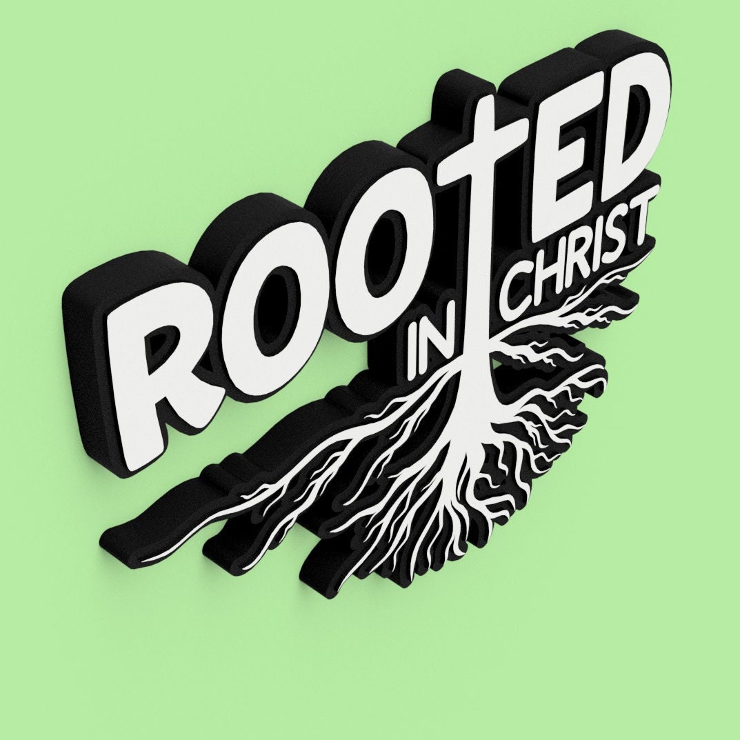 Christian Wall Art - Rooted in Christ - 3D Printed Office Decor ...