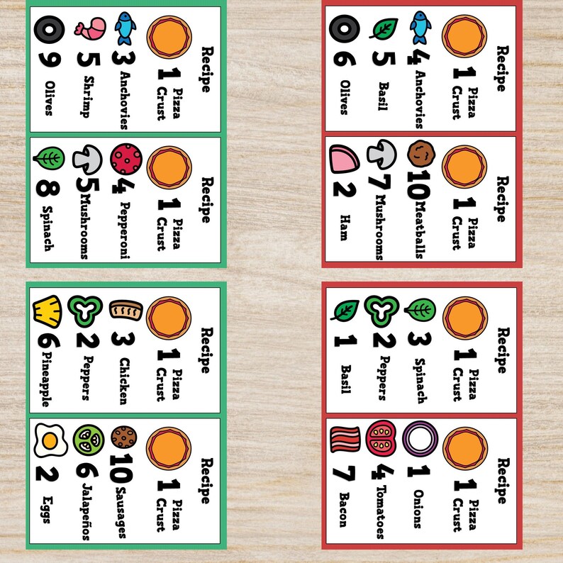 Make Build a Pizza Game Printable - Montessori Learning Teaching ...