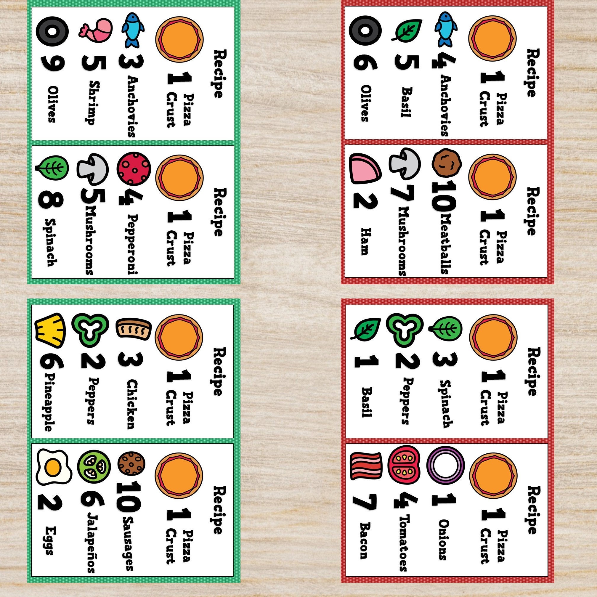 Pizza Game Printable | Montessori Pretend Play Activity | Fine Motor ...