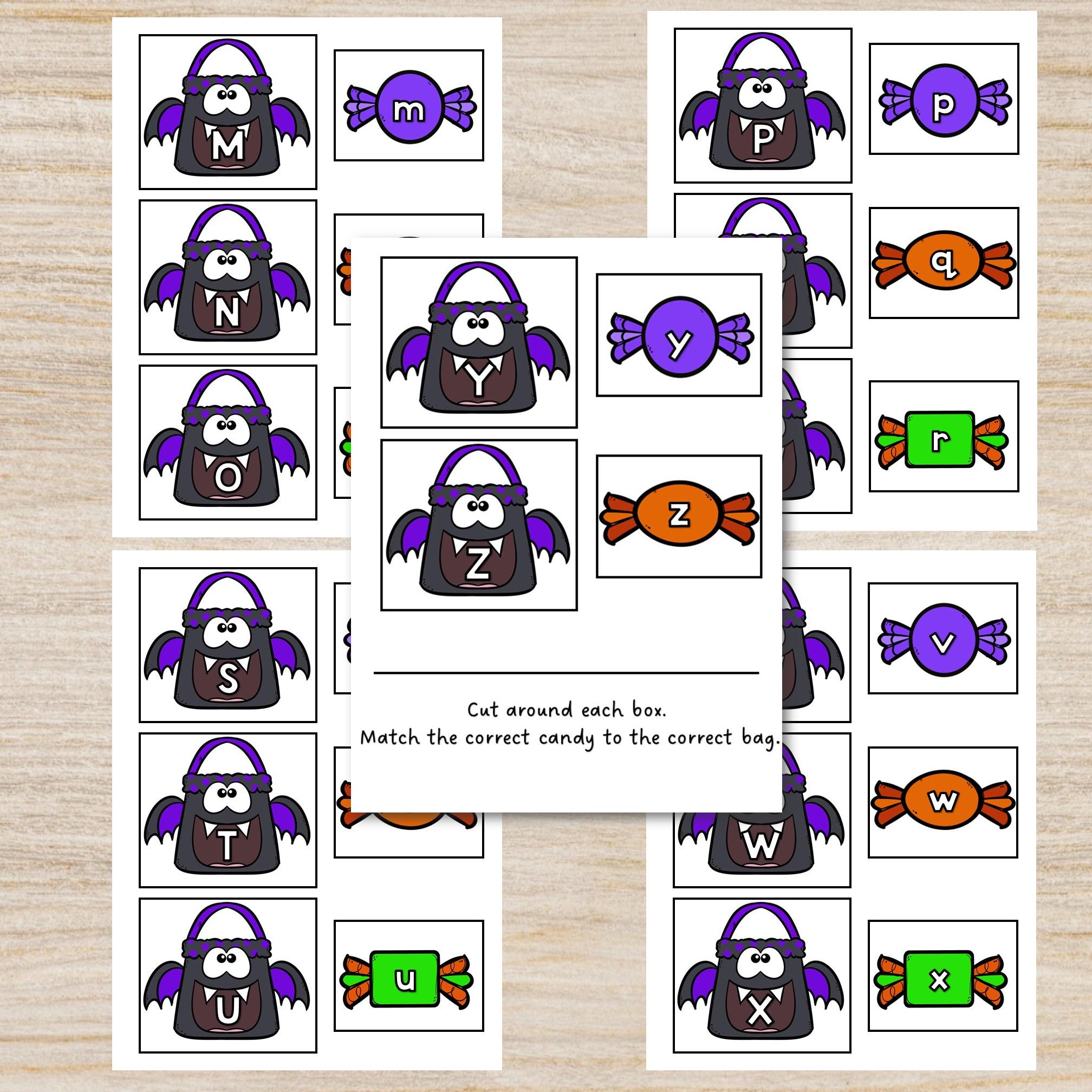 Halloween Alphabet Matching Game: Trick or Treat Vocabulary (PDF ...