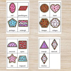 Valentines Shapes Flashcards: Montessori Learning Resource (PDF ...